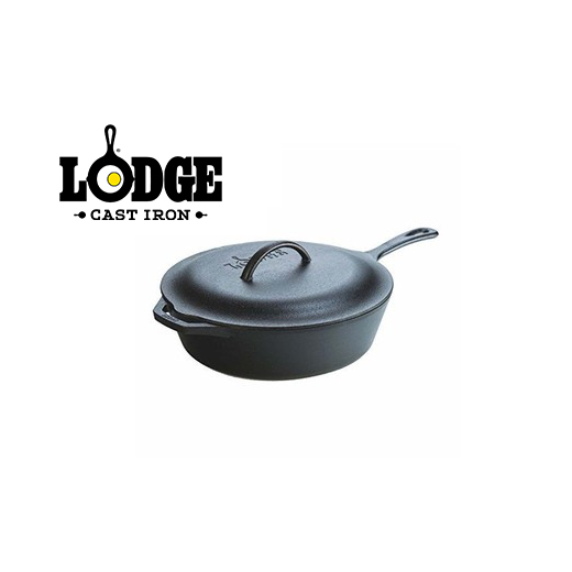 Lodge Cast Iron Covered Deep Skillet 5 Quart | Shopee Philippines