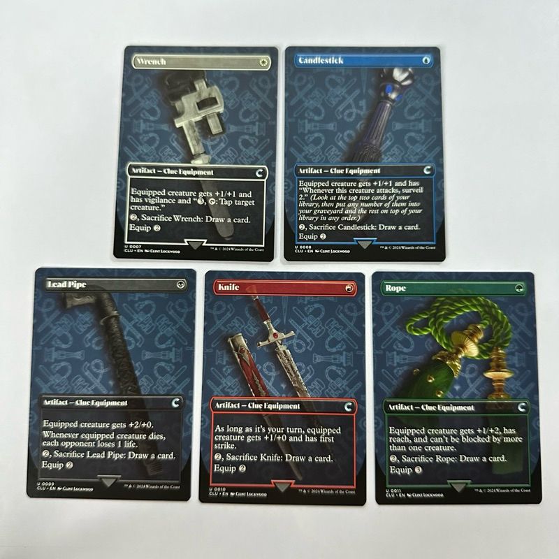 WRENCH CANDLESTICK LEAD PIPE KNIFE ROPE | CLU RAVNICA: CLUE EDITION ...