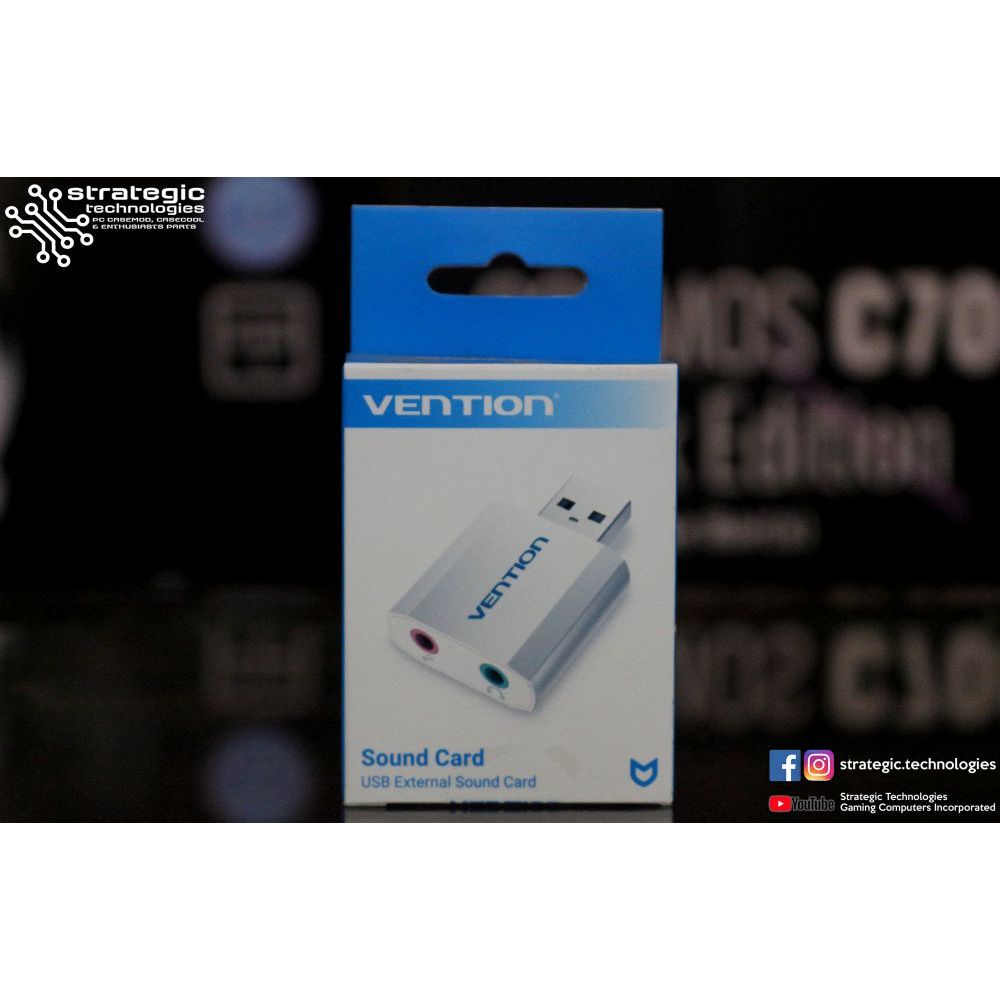 Vention VAB-S13 USB Sound Card S13 Output 3.5mm x 2 Female | Shopee ...