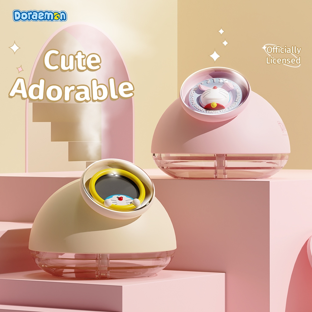Rock Space Doraemon Cute Desktop Humidifier 160ml RBG Light Two Spray ...