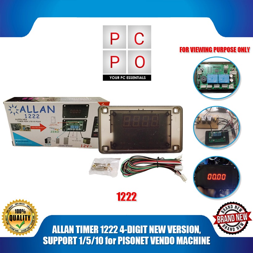 PC PO ALLAN TIMER 1222 4-DIGIT NEW VERSION, SUPPORT 1/5/10 for PISONET ...
