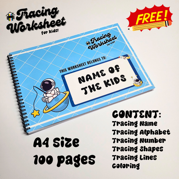 Tracing Worksheet for Kids | A4 size | Free Pencil | Shopee Philippines