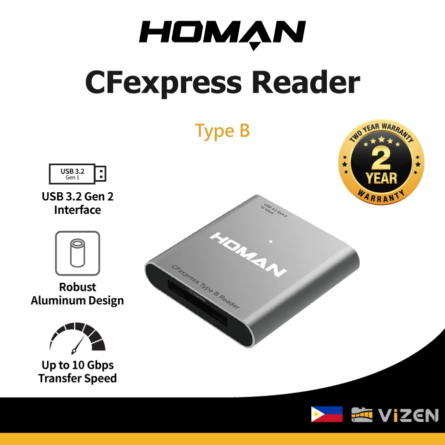 HOMAN CFexpress Reader Type B Latest USB3.2 Gen 2 interface 2 years ...