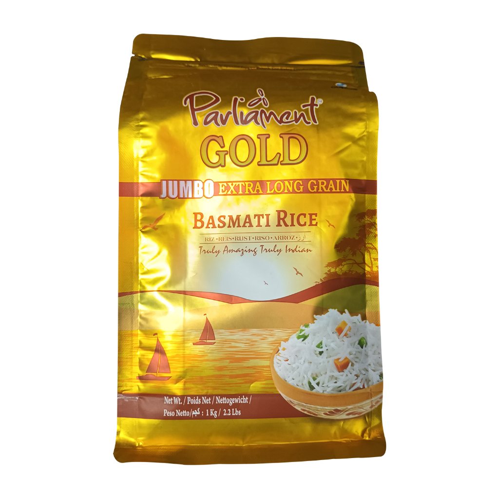 Parliament Gold 5kg Jumbo Extra Long Grain Basmati Rice | Shopee ...