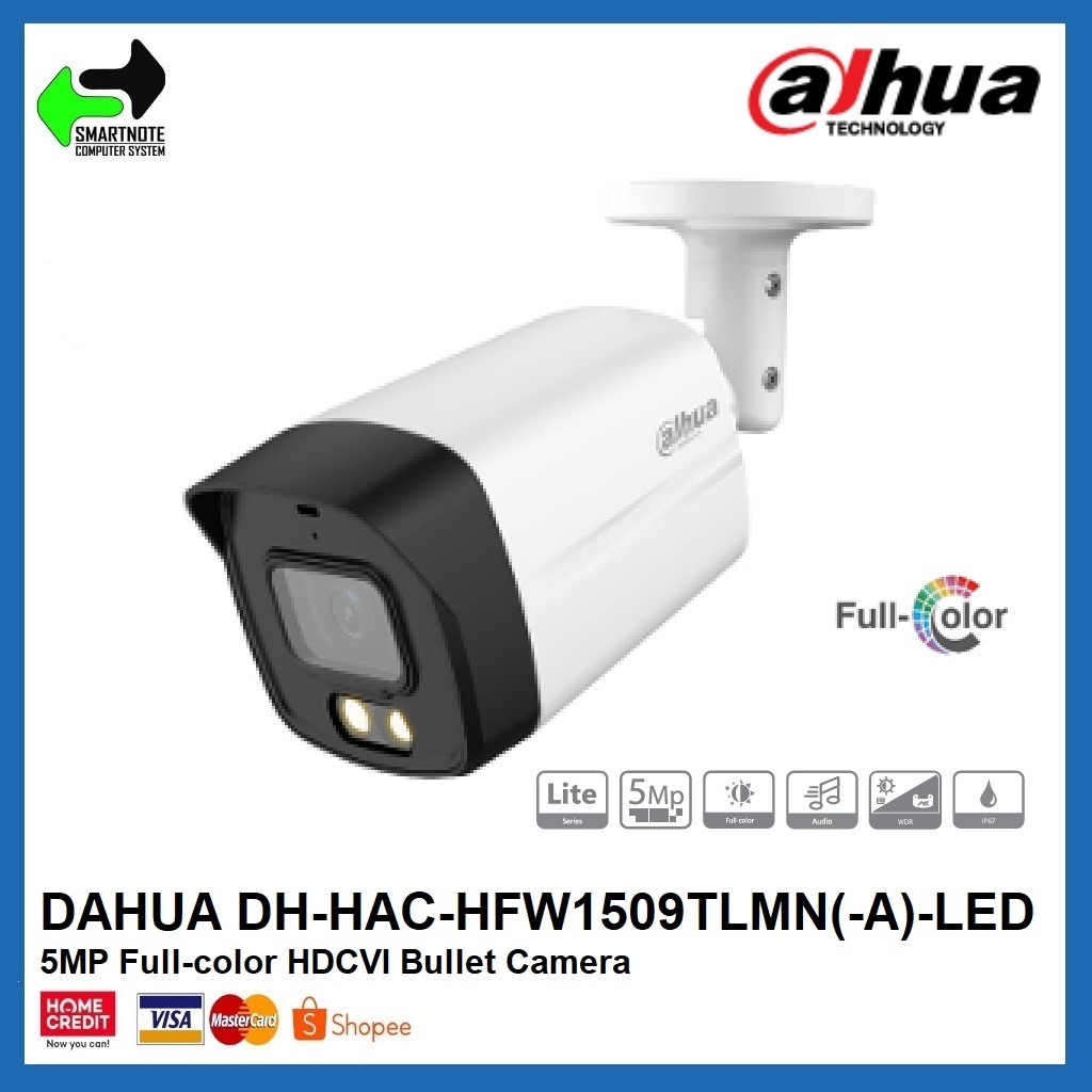 DAHUA DH-HAC-HFW1509TLMN(-A)-LED 5MP Full-color HDCVI Bullet Camera ...