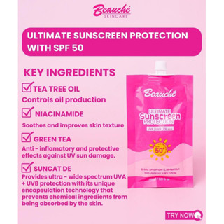 Beauche Ultimate Sunscreen Spf50 30g | Shopee Philippines