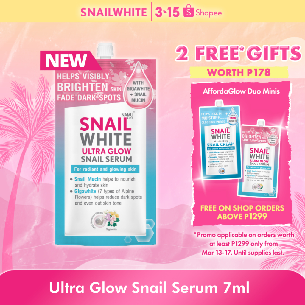 SNAILWHITE Ultra Glow Snail Serum 7ml | Shopee Philippines