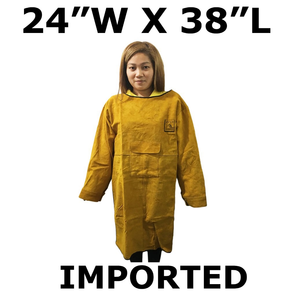 LEATHER WELDING JACKET APRON ANSI STANDARD 24"W X 38"L === JACKET TYPE ...