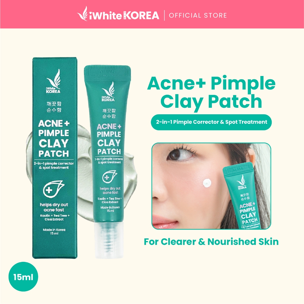 iWhite Korea Acne+ Pimple Clay Patch Tube 15ml | Shopee Philippines