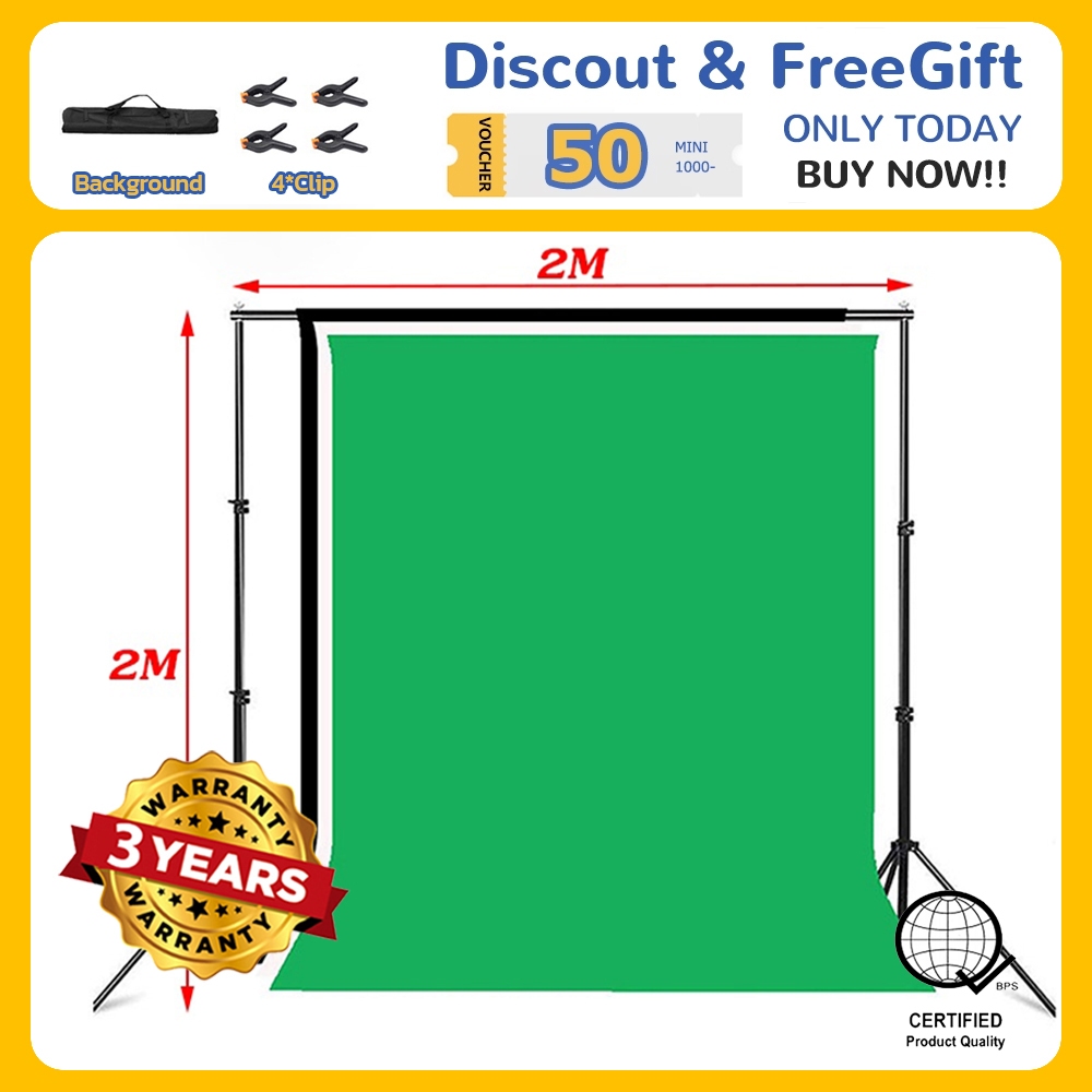 2 x 2m /200cm x 200cm /6ft. x 6ft Heavy Duty Background Stand Backdrop ...