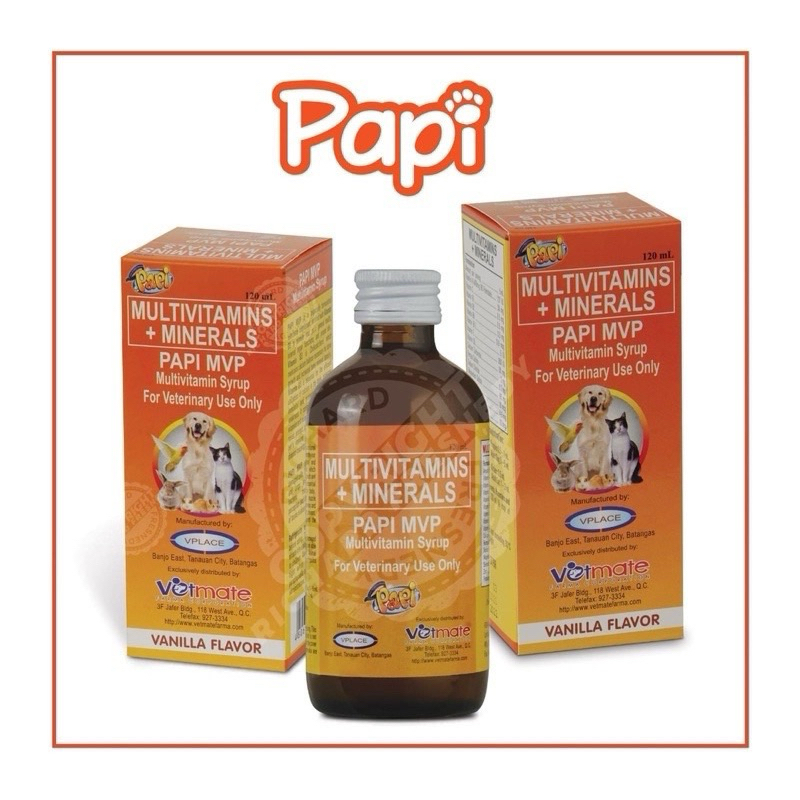 PAPI MVP MULTIVITAMINS SYRUP Pet Vitamins | Shopee Philippines