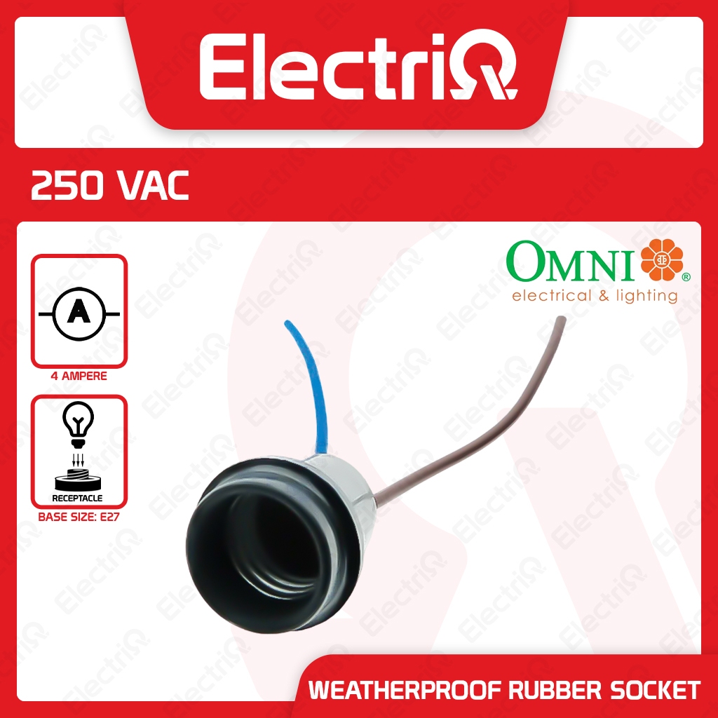 Electriq l Omni E27-602 Weatherproof Rubber Socket E27-602 | Shopee ...