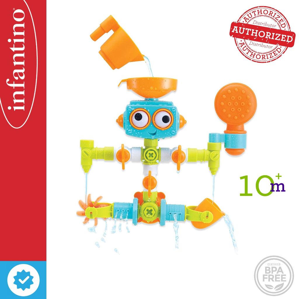 INFANTINO Sensory Plug & Play Plumber Set (BPA-FREE) | Bath Toy | 10 ...