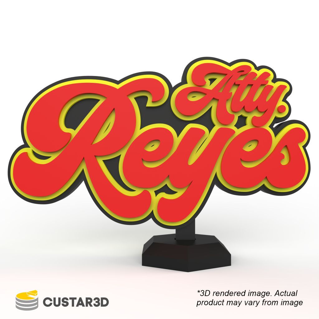 Desk Standee Personalized Name 3D Printed PLA (Multi-color) | Shopee ...