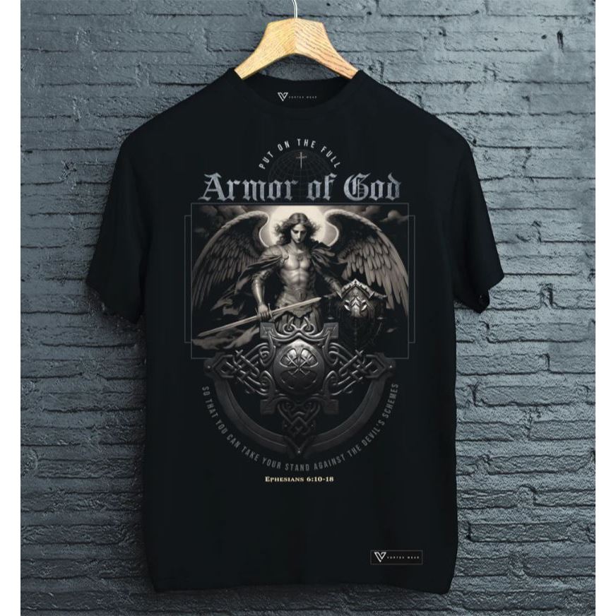 ANGEL ARMOR OF GOD - 100% Cotton T-Shirt - Vortex Wear PH | Shopee ...