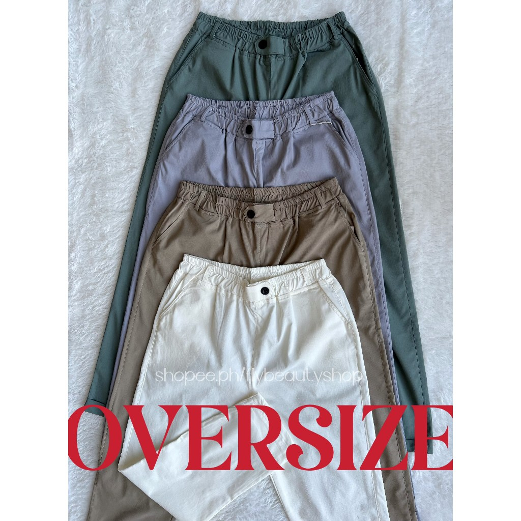 BIGSIZE 5XL/Candy Pants For Women High Waist With Button Stretchable ...