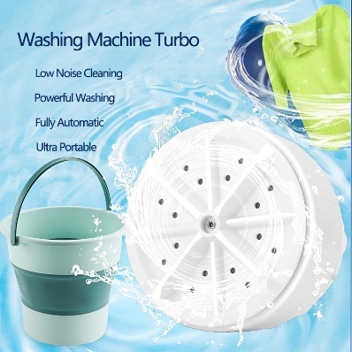 Mini Turbo Washing Machine Portable Spin Washing with Blue Light ...