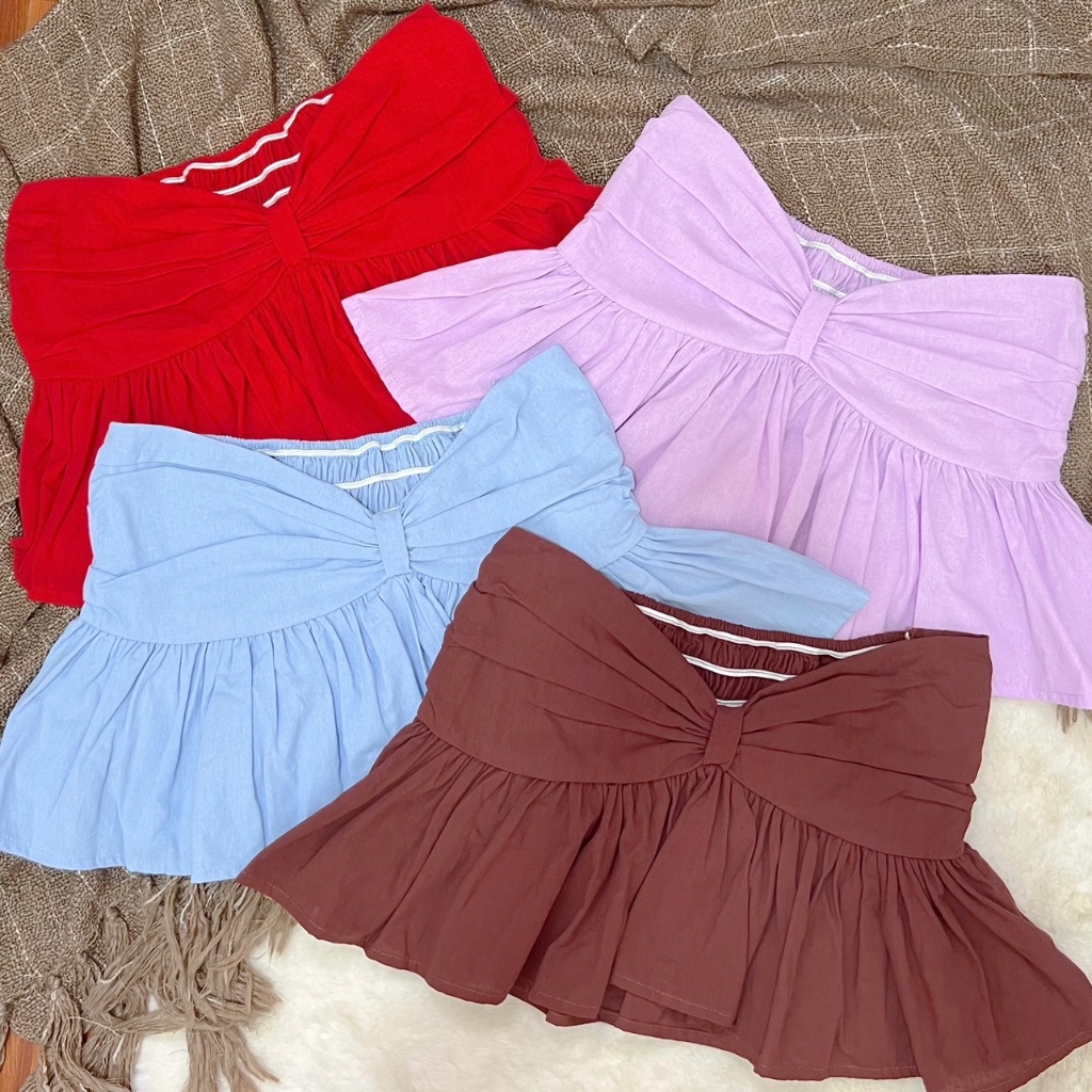 PLUS SIZE Candy Tube Top Linen l Meraki Manila | Shopee Philippines