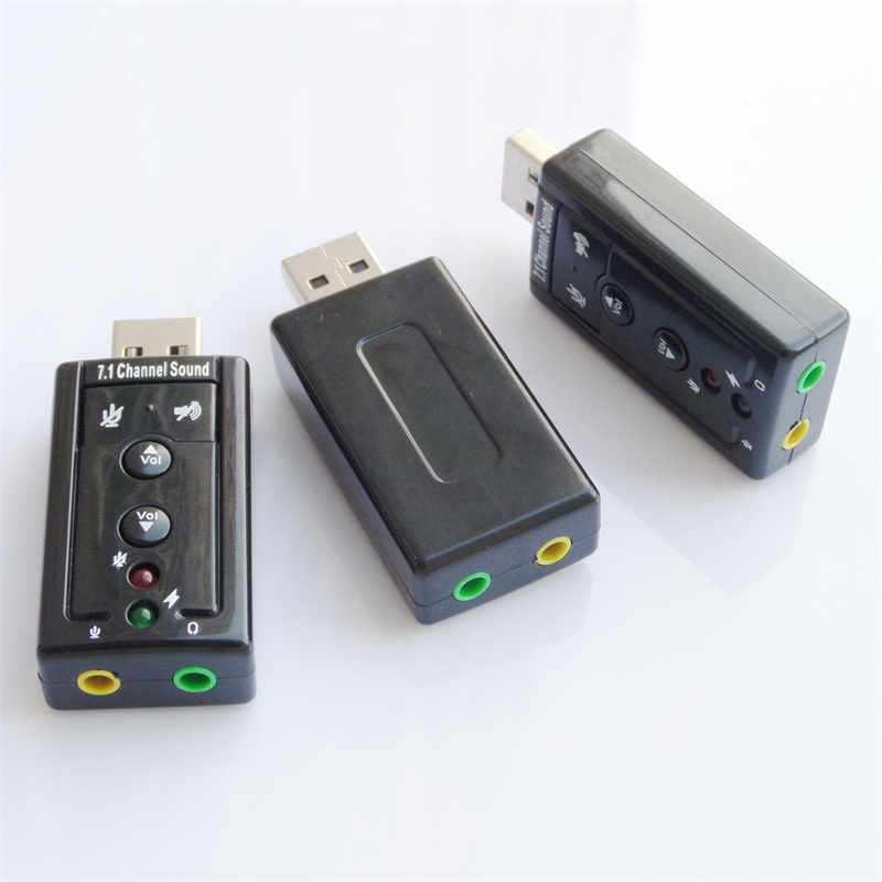 Audio Sound Card Mini USB 2.0 Virtual External 7.1 CH USB 3.5mm Audio Jack Adapter Mic For PC ...