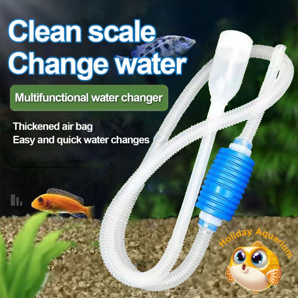 1.8m Aquarium Vacuum Siphon Gravel Cleaner Tool Easy Clean scale Change ...