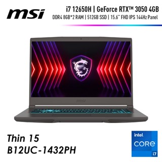MSI Thin 15 B12UC-1432PH Gaming Laptop (i7-12650H / RTX3050 / 16GB / 512GB SSD / 15.6 FHD 144Hz ...