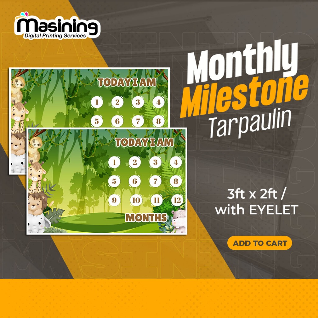 Monthly Milestone Tarpaulin 3ft x 2ft | Shopee Philippines