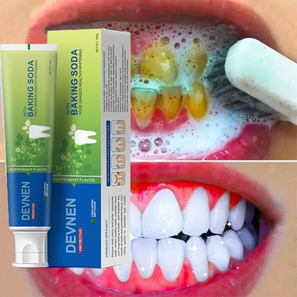 DEVNEN Whitening Peppermint Toothpaste Baking Soda Toothpaste For Food ...