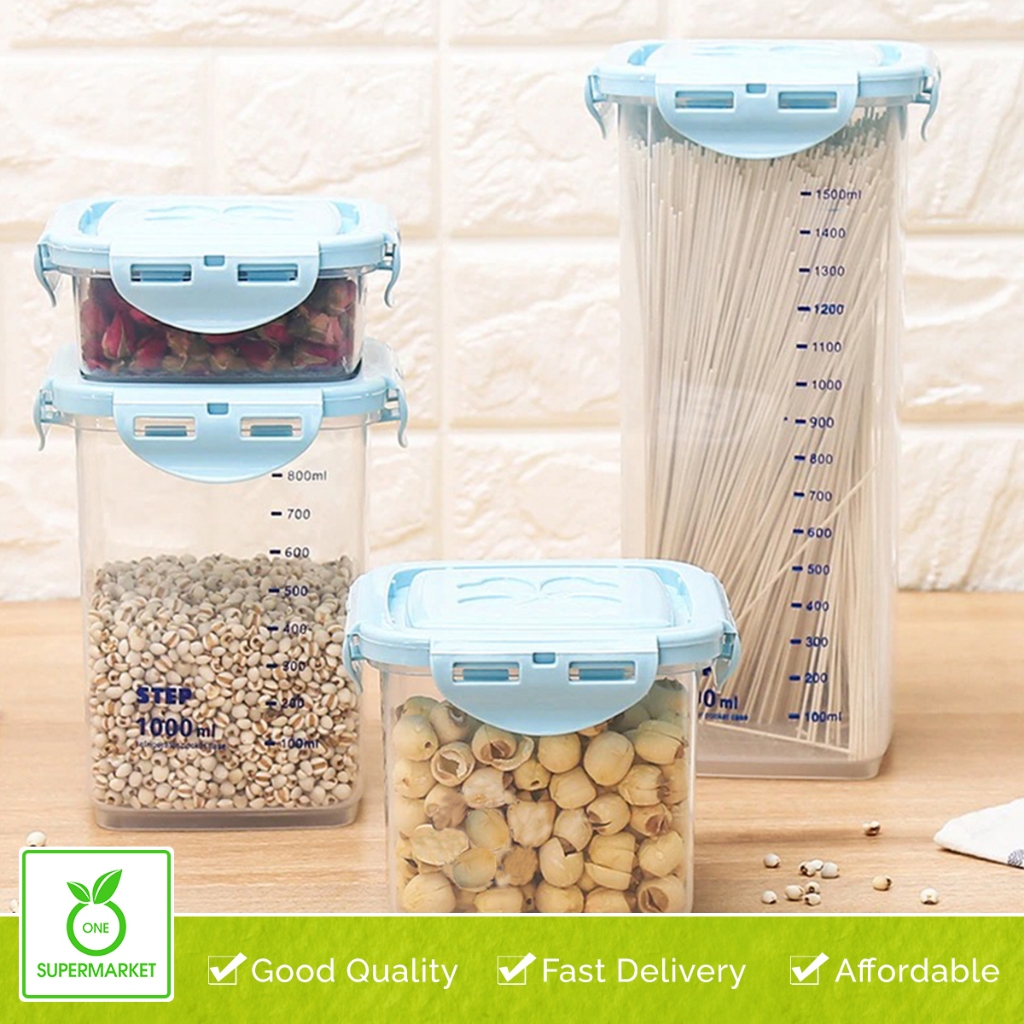 One Supermarket Plastic Sealed Food Canister Storage Box Transparent ...