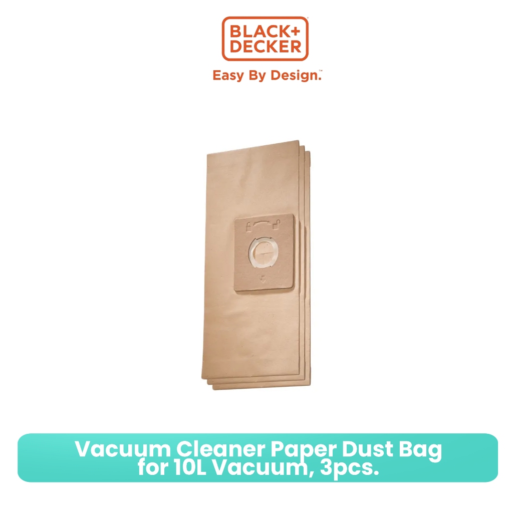 BLACK+DECKER™ Vacuum Cleaner Paper Dust Bag for 10L Vacuum, 3pcs. (PB10 ...