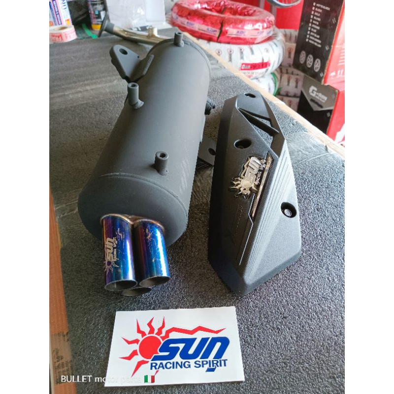 🇮🇹NMAX V2/AEROX V2 TRI-TIP(ADJUSTABLE SOUND) SUN RACING EXHAUST PIPE TAIWAN SAME AS JVT/RS8 ...