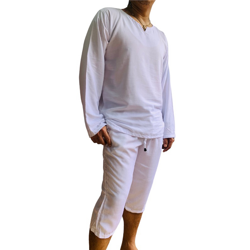 Terno White Beach wear for men longsleeve drape tokong prenuptial ...