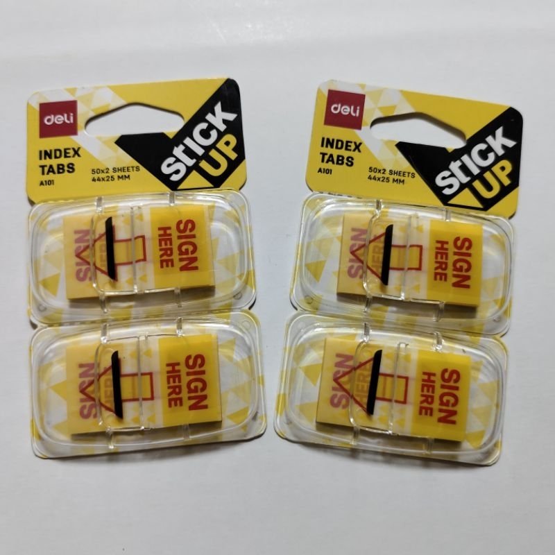 Deli Stick up Index Tabs A101 - 44x25mm | Shopee Philippines