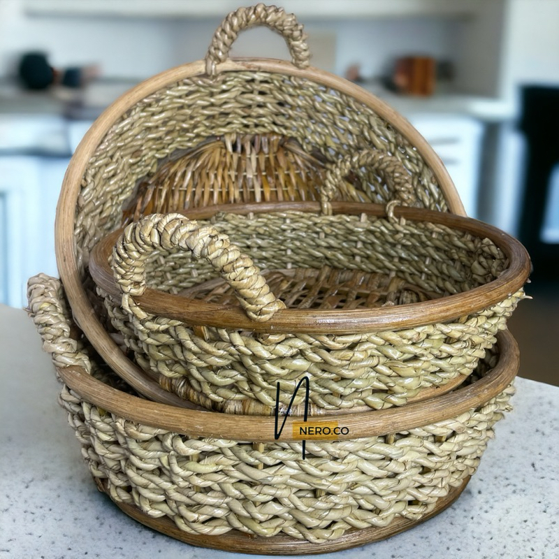 ROUND RATTAN Tray | MEDIUM | LARGE | Native Tray | Native Rattan ...