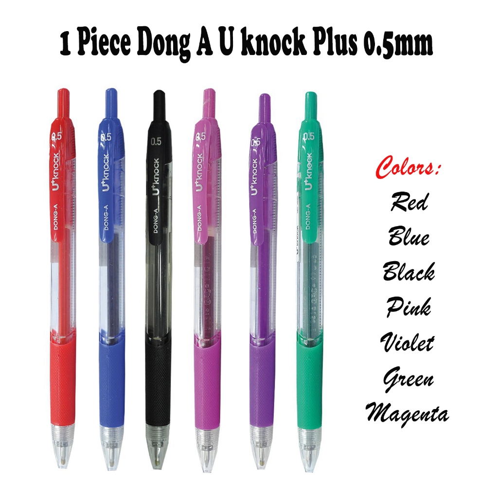 1 Piece DONG-A U+ KNOCK Retractable pen 0.5mm | Shopee Philippines
