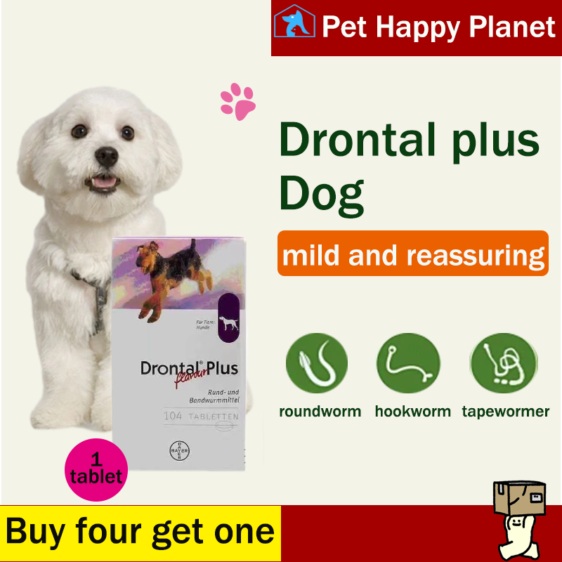 Bayer Drontal Plus 1 Tablet Dewormer For Dog Ubat Cacing Dewasa ...
