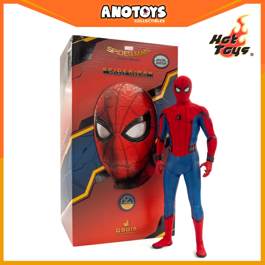 HOT TOYS SPIDERMAN HOMECOMING SPIDERMAN DELUXE VERSION 1 4 QS015 Shopee Philippines