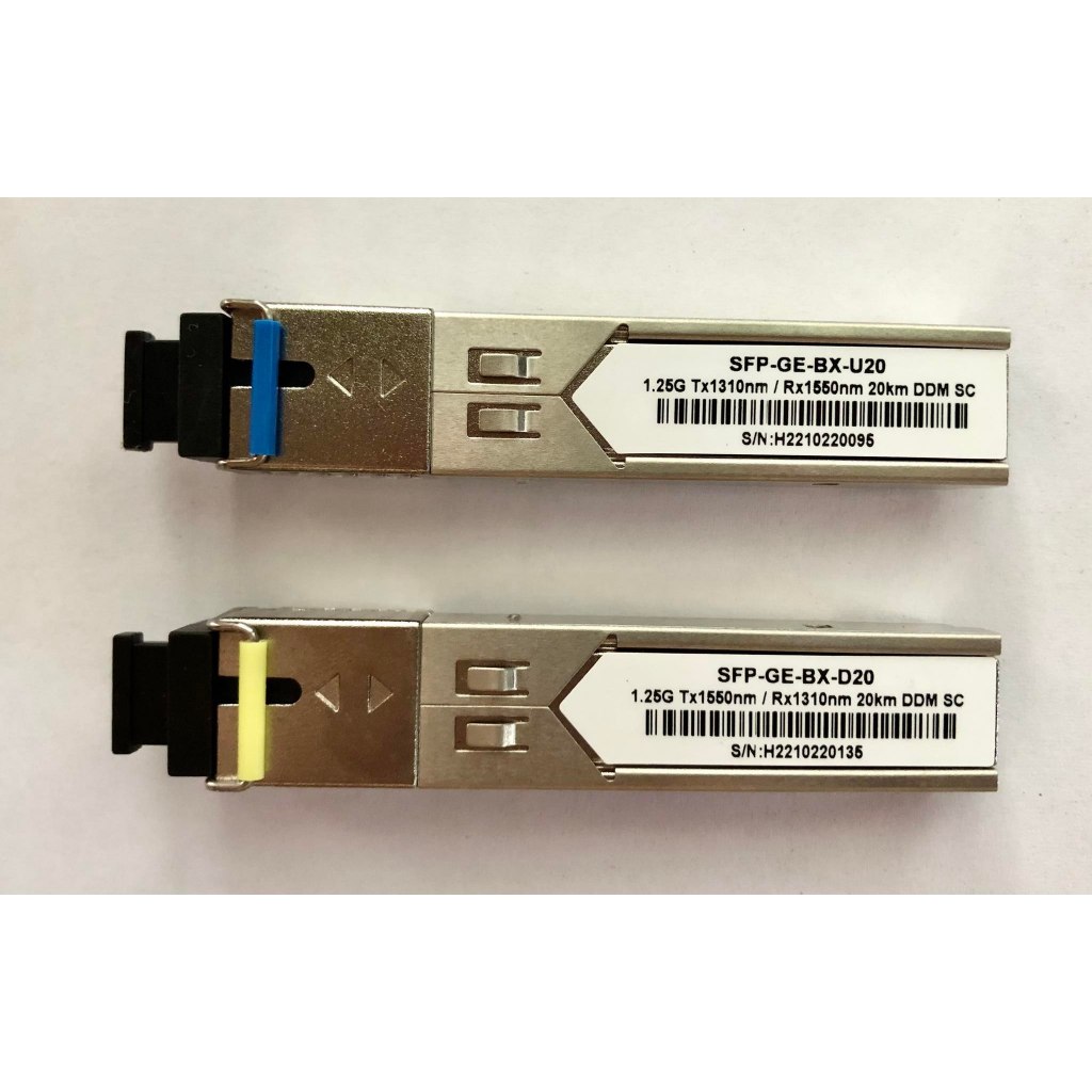 SFP Module 1 PAIR SC or LC 1.25Gbps Single mode single core fiber SFP ...