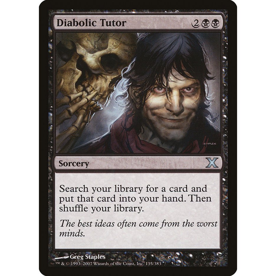 Diabolic Tutor - 10th Edition (10E) | Shopee Philippines