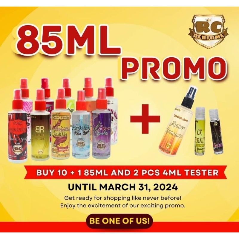 MARCH PROMO 20PLUS 1 RC PERFUME COLLECTION 85ML FOR MEN AND WOMEN ...
