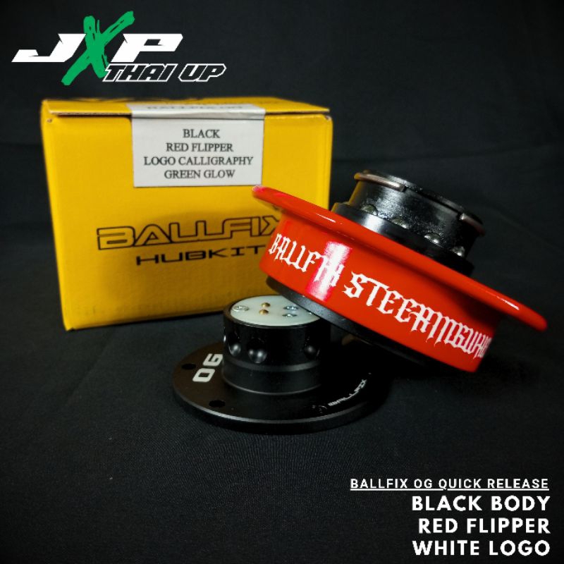 Ballfix OG Red Calligraphy Car Steering Wheel Quick Release Elevo ...