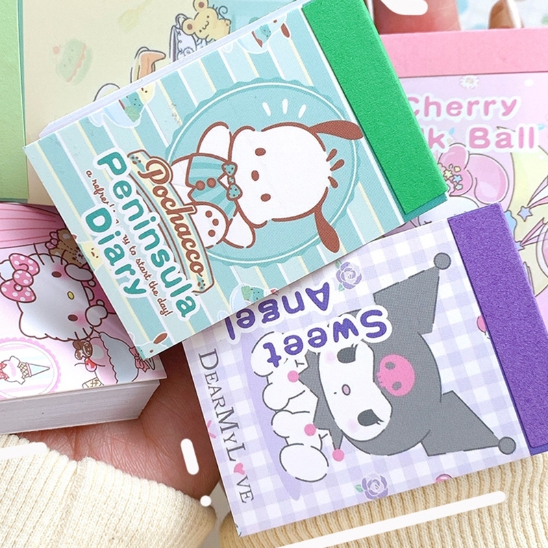 Sanrio mini Cartoon sticker book girl DIY kuromi melody cute sticker ...