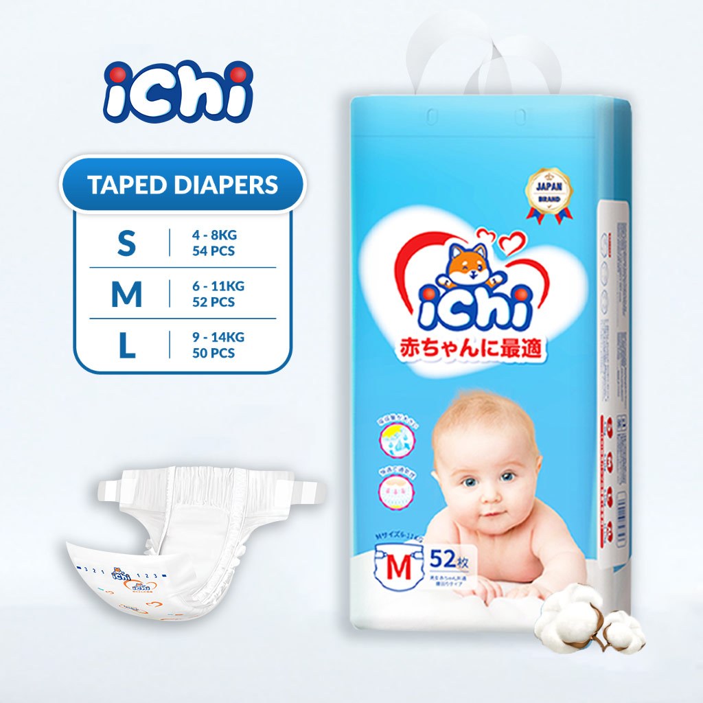 Ichi Diaper Tapes Baby Pull-up Pants 50pcs S M L Size TAPE and PANTS disposable for Baby ...