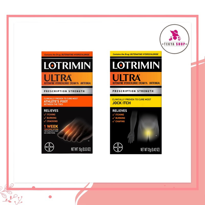 Lotrimin Ultra Antifungal Athlete's Foot Cream & Jock Itch, 12 g & 30 g ...