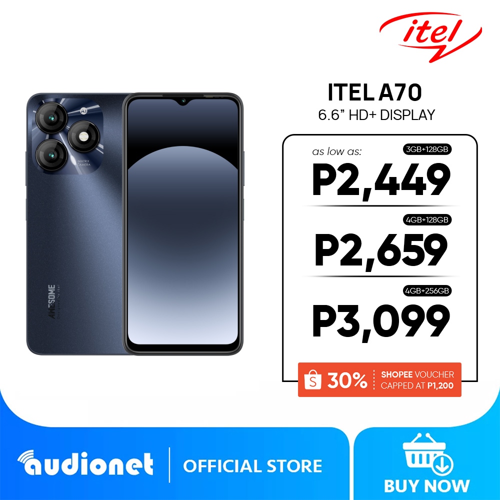 Itel A70 Smartphone | 3GB/4GB+128GB/256GB | Octa-Core | 6.6” HD+ ...