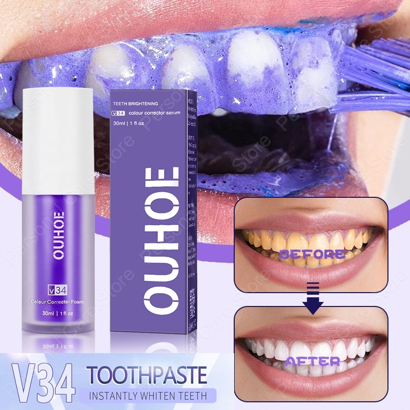 Whitening Toothpaste V34 Colour Correct Whitening Teeth Tartar Plaque ...