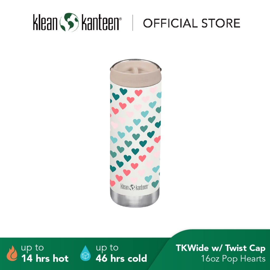 Klean Kanteen TKWide 16oz (w/ Café Cap) - Pop Hearts | Shopee Philippines