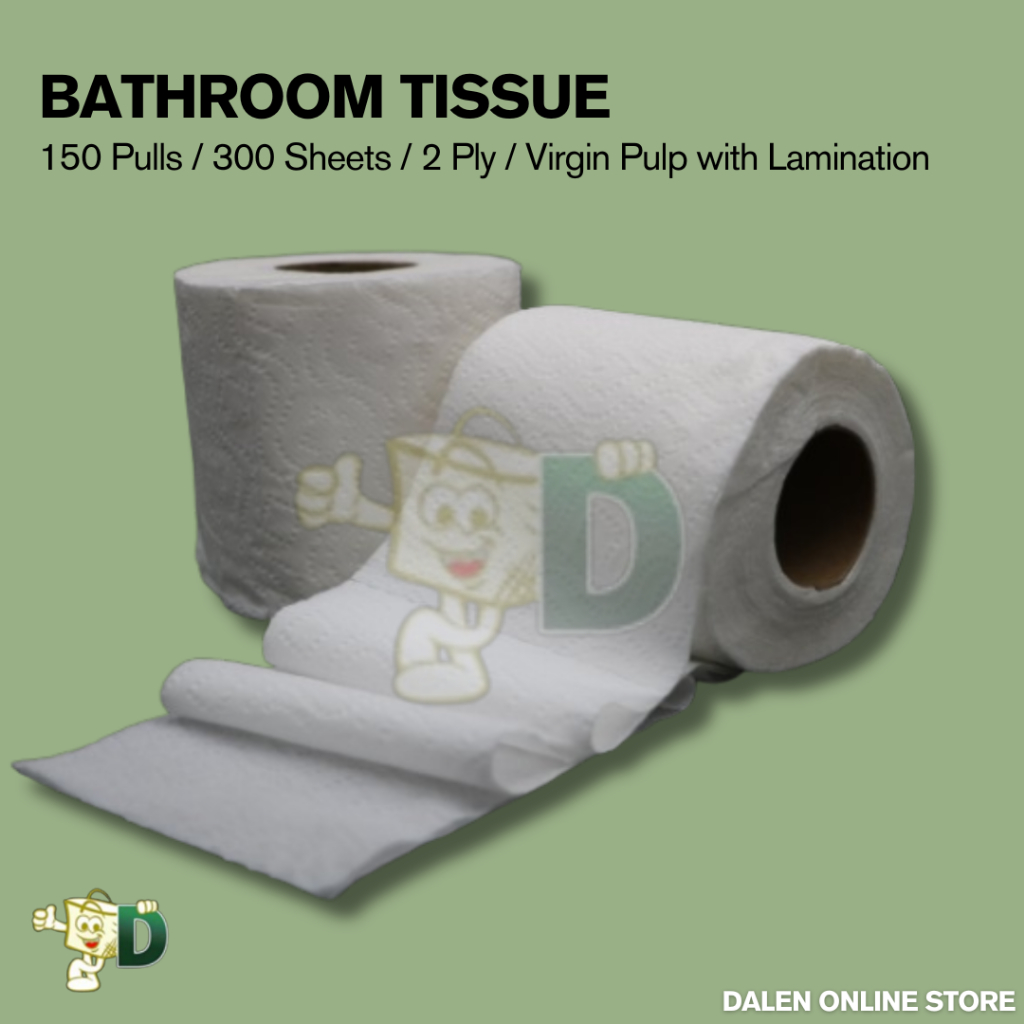 Bathroom Tissue / 150 Pulls / 300 Sheets / 2 Ply / Virgin Pulp with ...