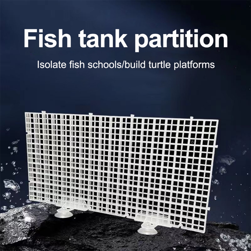 Fish Tank Isolation Board Bottom Divider Aquarium White Grid Filter ...