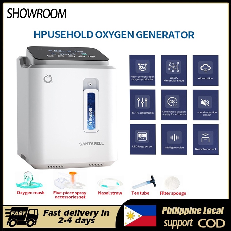 Oxygen concentrator Portable 7L With Nebulizer Regulator Tank Medical ...