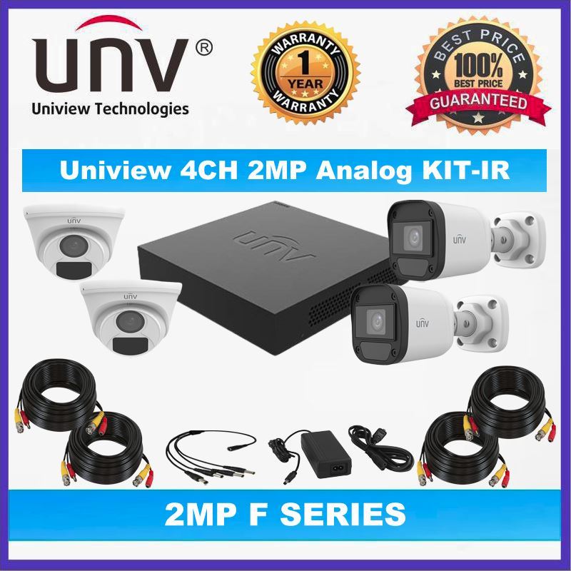 UNIVIEW 4CH 2MP ANALOG KIT-IR | Shopee Philippines